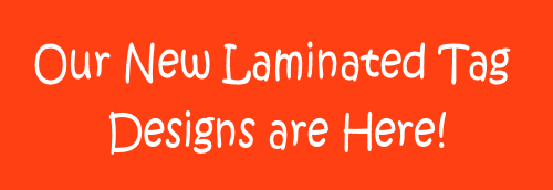 Boxheart Button Design | Custom Button Design - Laminated Tag